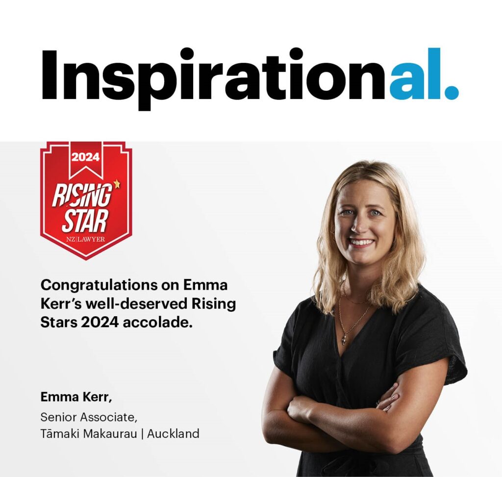 Emma Kerr recognised as a Rising Star| Anderson Lloyd